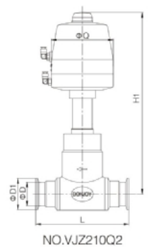 AV-21PG Sanitary Pneumatic 2-way Globe Valve With Tri-clamp End ...